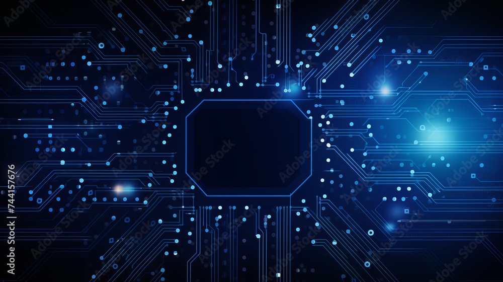 Artificial intelligence tech background. Digital technology, deep ...