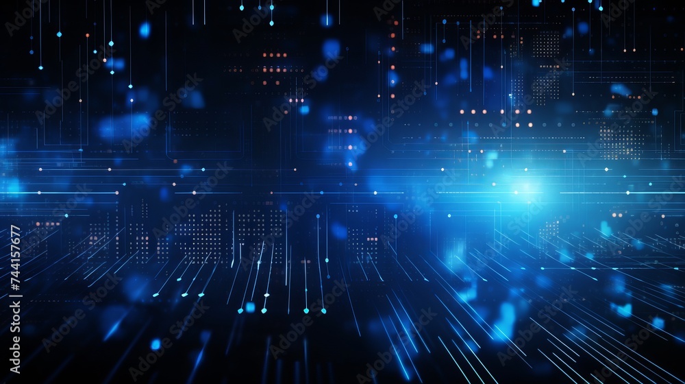 Artificial intelligence tech background. Digital technology, deep ...