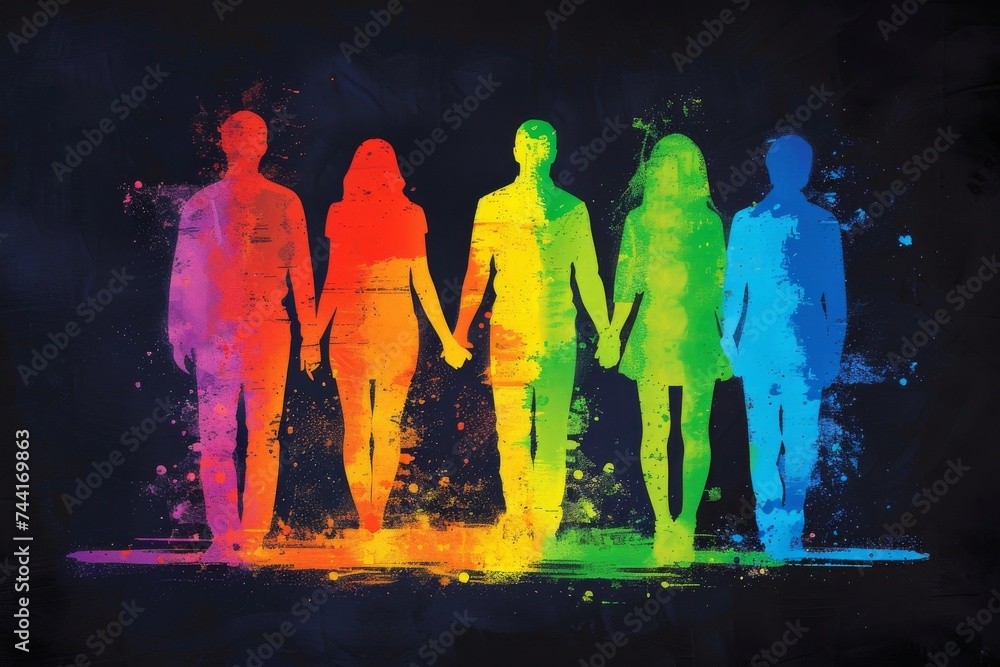 LGBTQ Pride bone white. Rainbow vector-based drawing colorful lgbtq+ ...