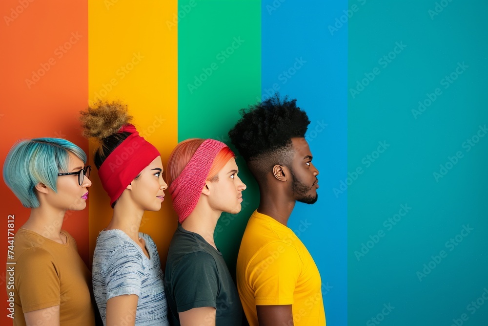 LGBTQ Pride gradient overlay. Rainbow immaterial colorful lgbtq+ rights ...