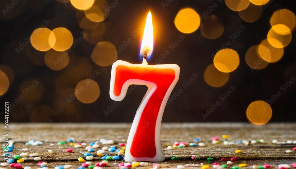 number 7 joyful greeting card for birthdays or anniversaries this image ...