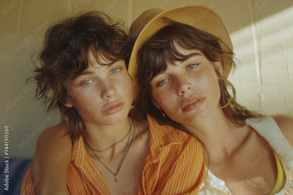 Two people, showcasing different aspects of gender fluidity, in a ...