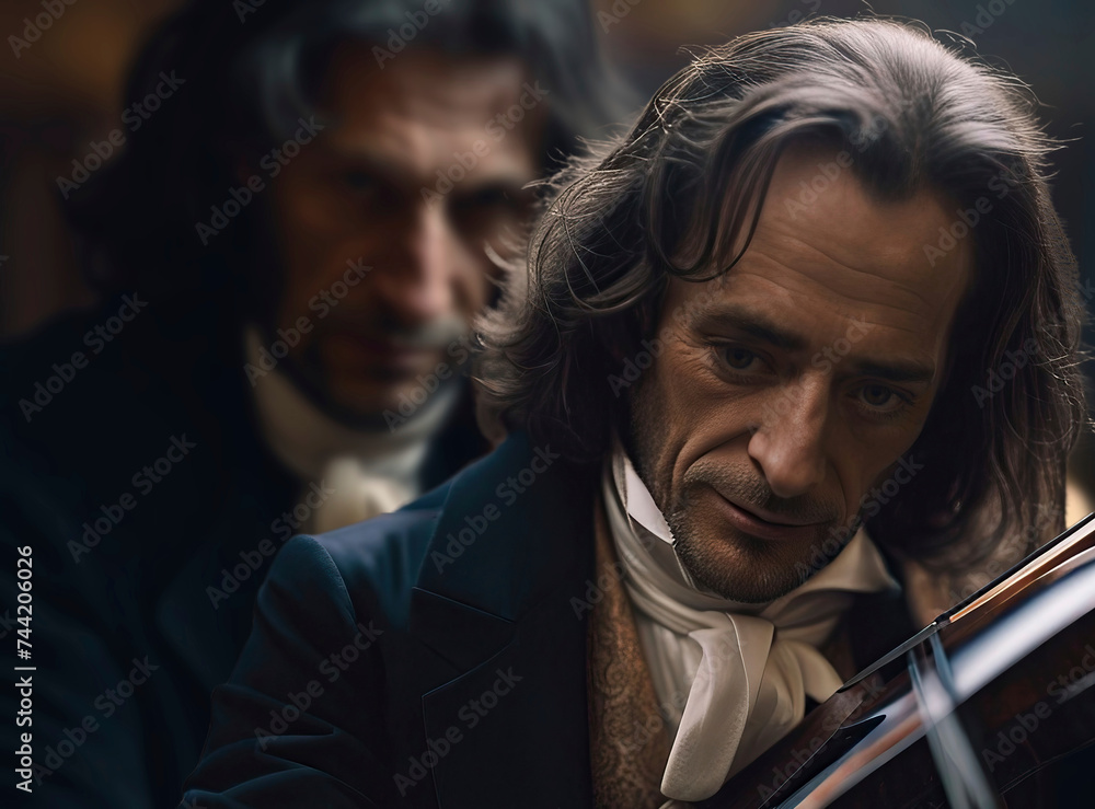 The legendary Italian violinist Niccolo Paganini whose legend has it ...