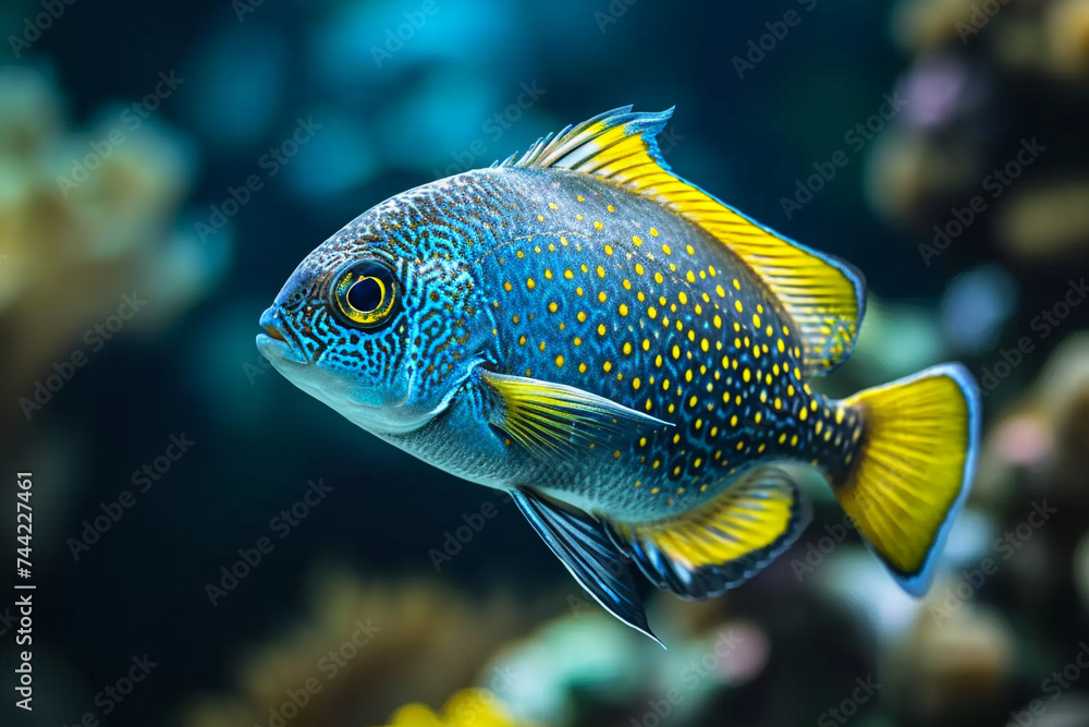 beautiful pretty nice cute funny fish in ocean. sea, aquarium, swimming ...