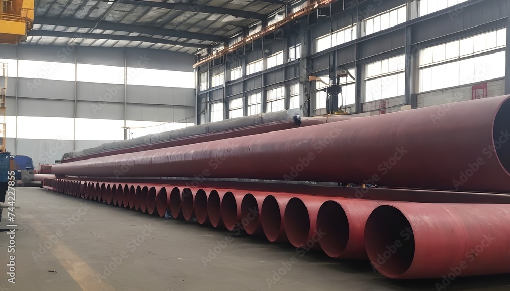 Transporting finished pipes in a pipe mill using an overhead crane ...