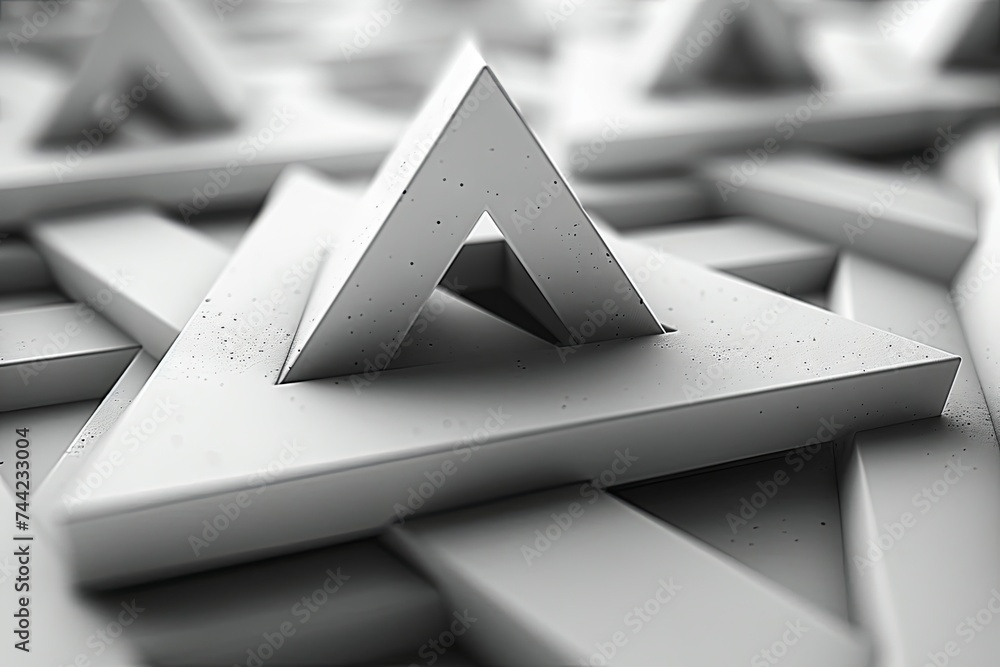 abstract modern white triangle gradient, in the style of rectangular ...