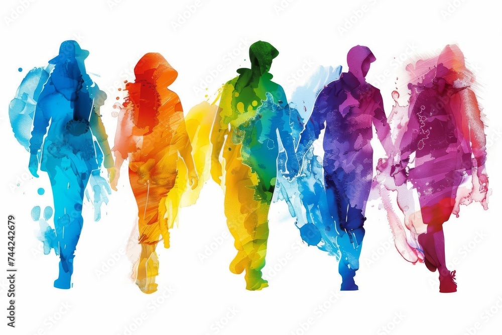 LGBTQ Pride shift. Rainbow bring to light colorful gender recognition ...