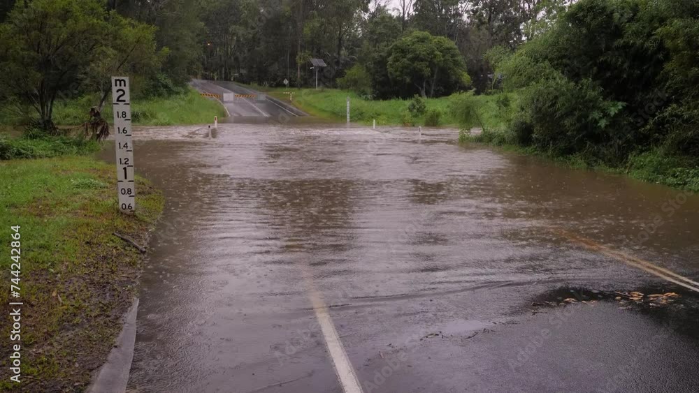 Gold Coast, Queensland, 16 February 2024 - Flooding across Hardy's Road ...