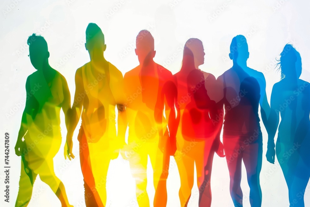 LGBTQ Pride student. Rainbow polychrome colorful tucking diversity Flag ...