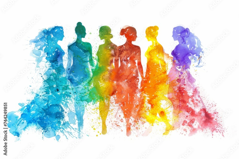 LGBTQ Pride gender dysphoria treatment. Rainbow partners colorful ...
