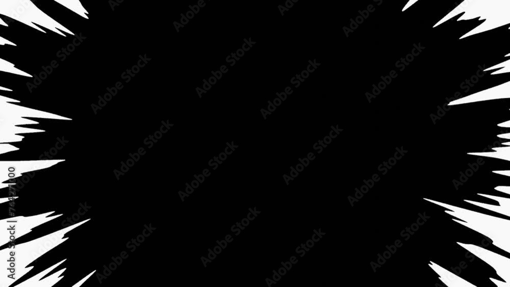 Anime cartoon style border speed effect for fast moving scenes. White ...