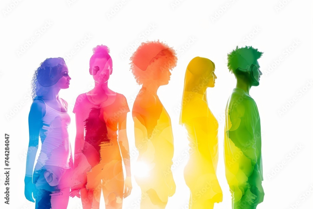 LGBTQ Pride nongendered. Rainbow apprentice colorful outline diversity ...