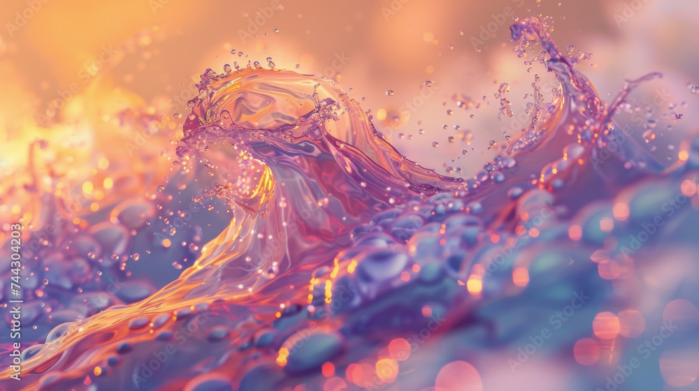 Hypnotic hues dance in a fluid ballet, swirling shapes mirroring the ...