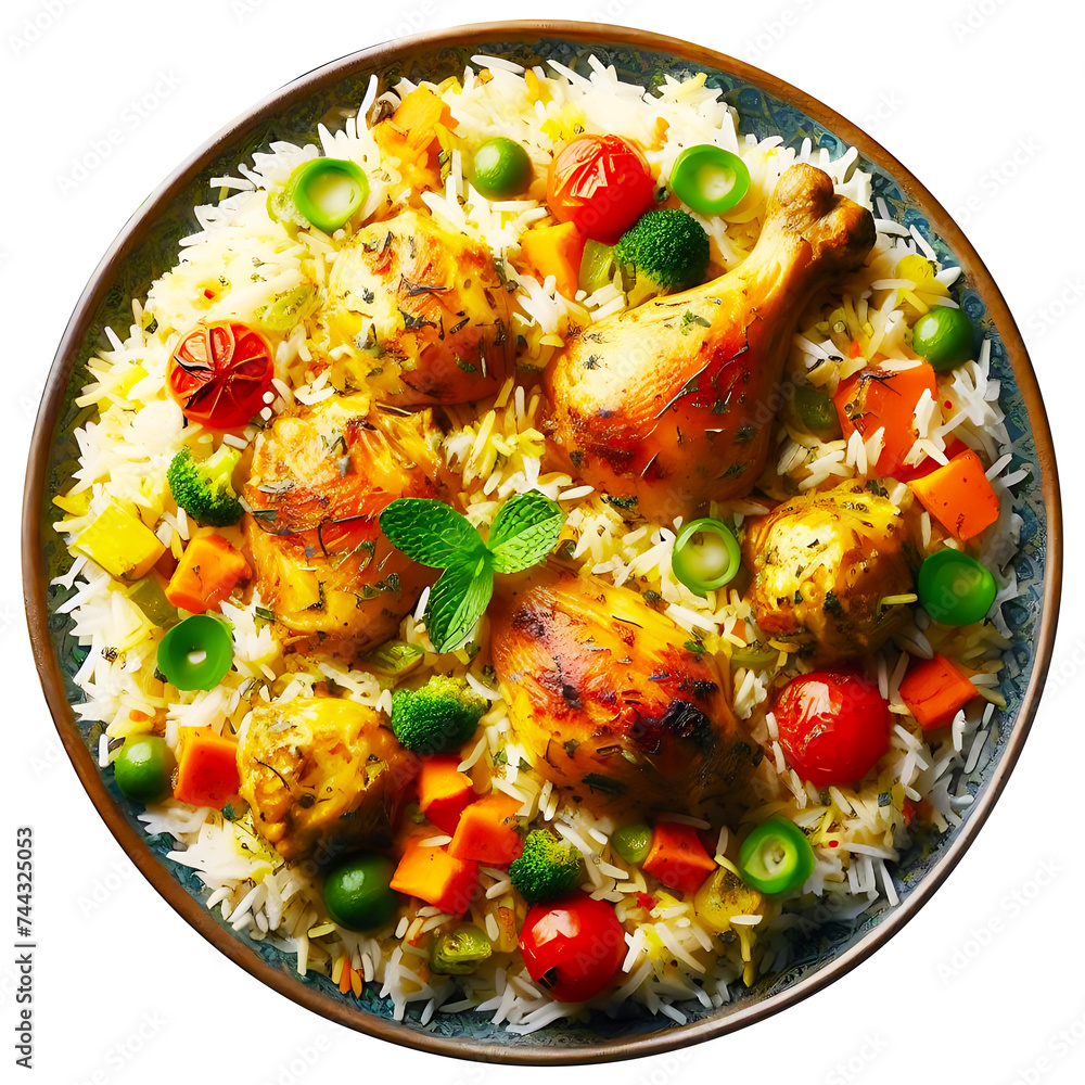 Chicken biryani Spicy Indian Malabar biryani Hyderabadi biryani ...