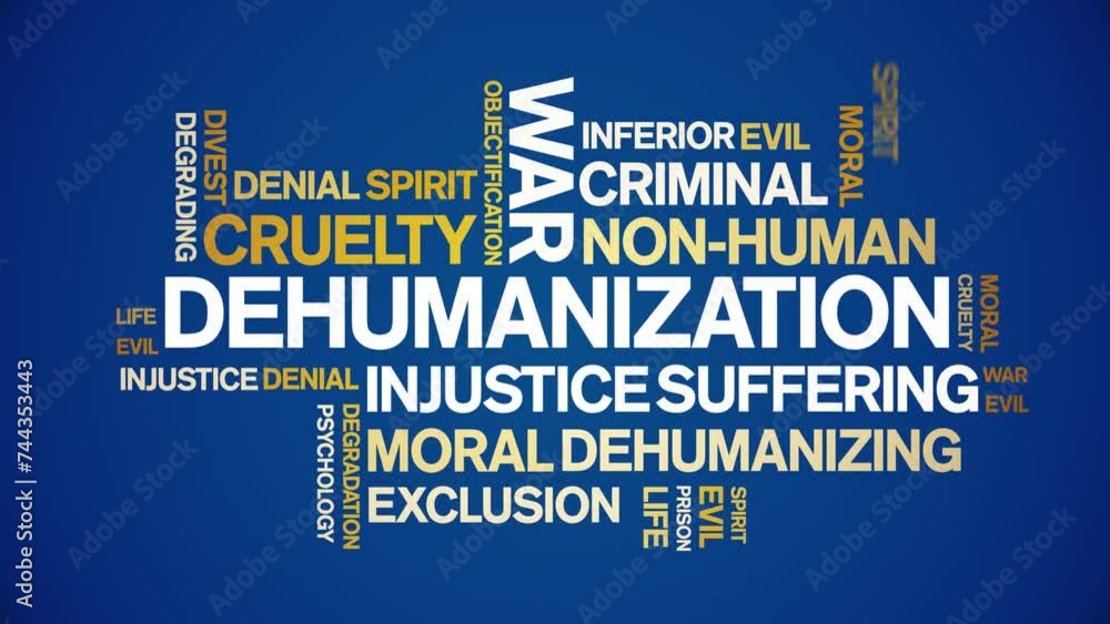 Vidéo Stock Dehumanization animated word cloud;text design animation ...