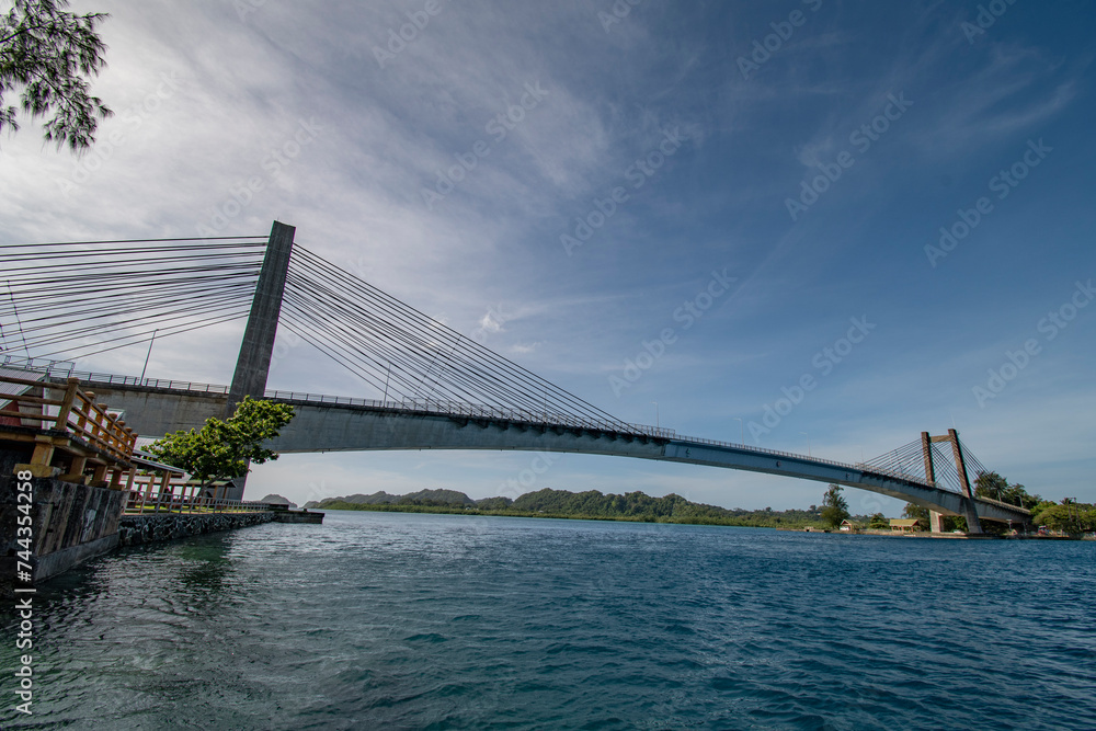 Ocean and KB bridge, Japan-Palau Friendship Bridge between Koror and ...