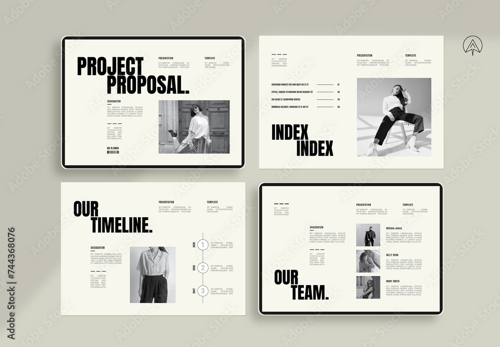 Project Proposal Brochure Landscape Template Stock Template | Adobe Stock