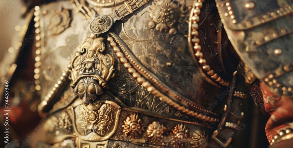 The Rajput warriors armor is dented and battered a symbol of the ...