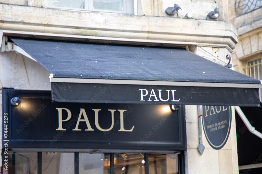 paul chain entrance text shop sign brand and logo on wall facade french ...