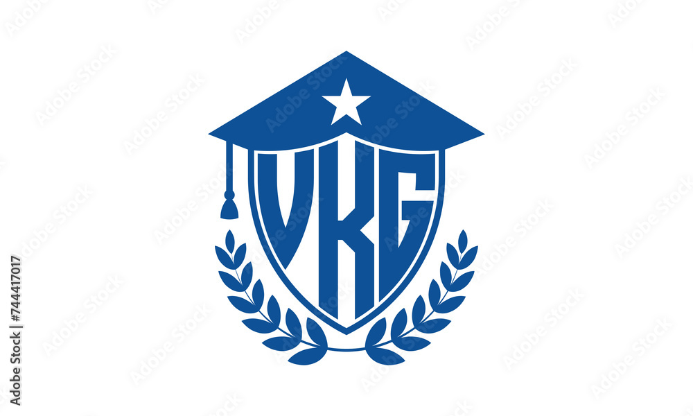 VKG three letter iconic academic logo design vector template. monogram ...
