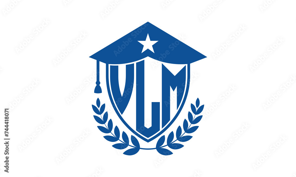 Vecteur Stock VLM three letter iconic academic logo design vector ...