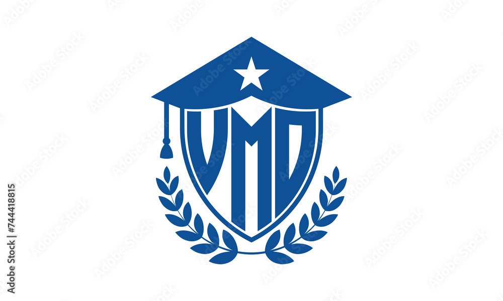 Vetor de VMO three letter iconic academic logo design vector template ...