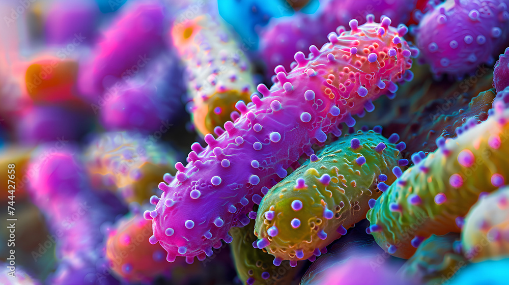 Micro photography, E. coli is a gram-negative, facultative anaerobe ...
