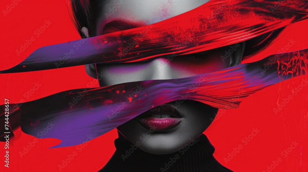 Edgy and modern layout of high end fashion shoot in combination with elements of modern graphic ...