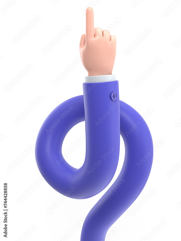 Transparent Backgrounds Mock-up. Cartoon character hand pointing ...