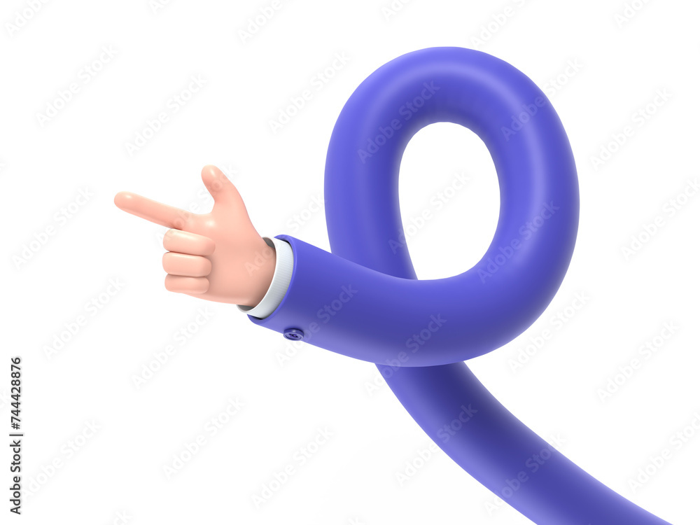 Transparent Backgrounds Mock-up. Cartoon character hand pointing ...