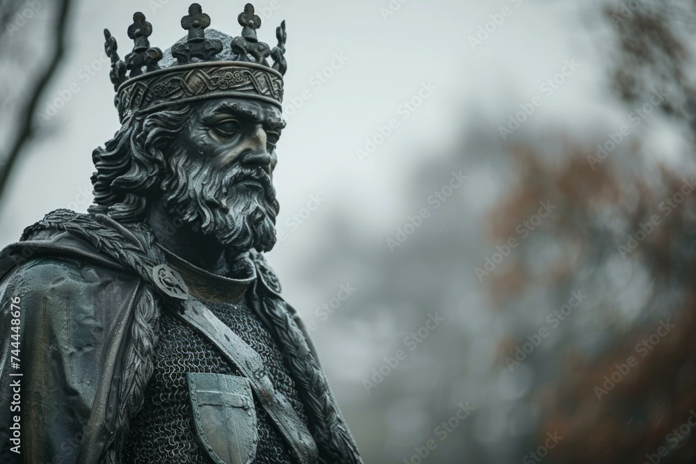 Alfred the Great, an iconic Anglo-Saxon king memorialized in a bronze ...