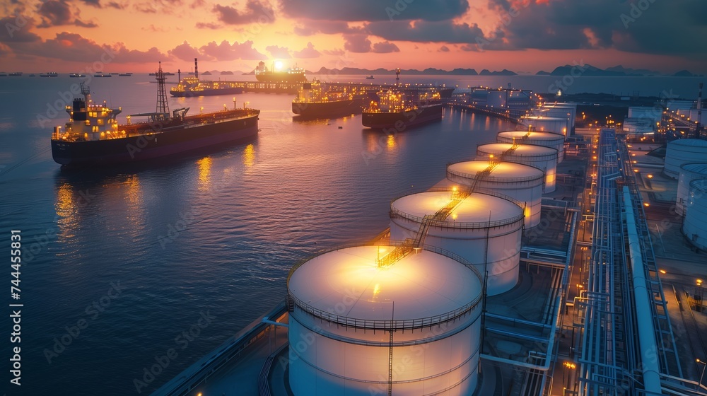 Business commercial trade fuel energy transport by tanker ship vessel ...