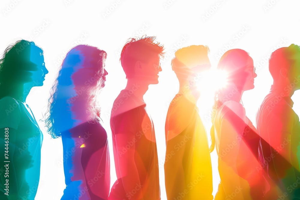 LGBTQ Pride empowerment. Rainbow pronoun respect colorful disciple ...