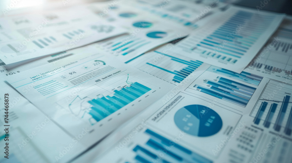 collection of business analytics charts and graphs, including bar ...