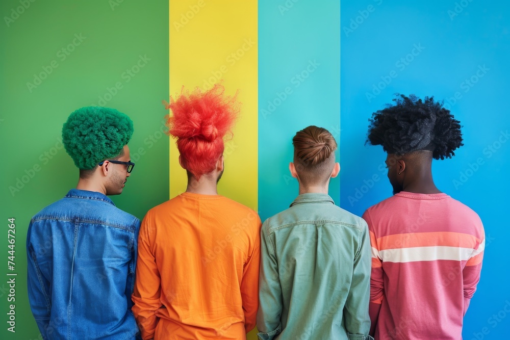 LGBTQ Pride multicultural. Rainbow lgbtq+ tolerance colorful gender ...