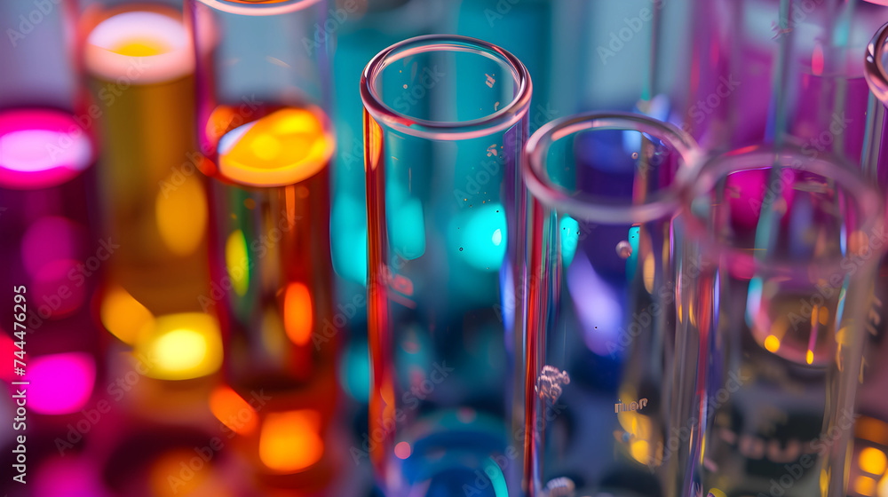 Vivid Chemical Flows: Close-up of vibrant liquids coursing through ...