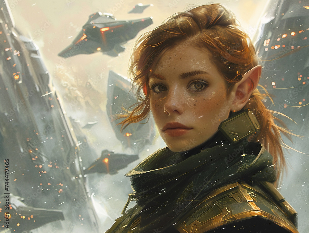 Elves mastering quantum computing in an advanced space opera ...