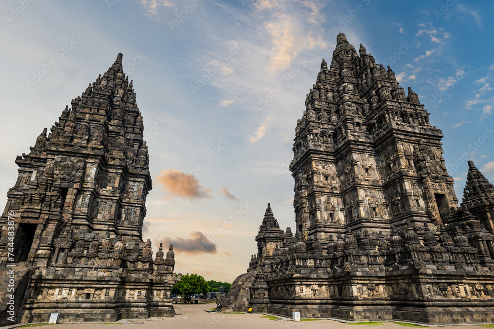 Prambanan temple complex in Yogyakarta, Indonesia. Prambanan is a 9th ...