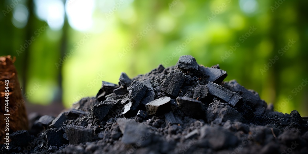 Biochar soil additive for carbon sequestration against simple backdrop ...