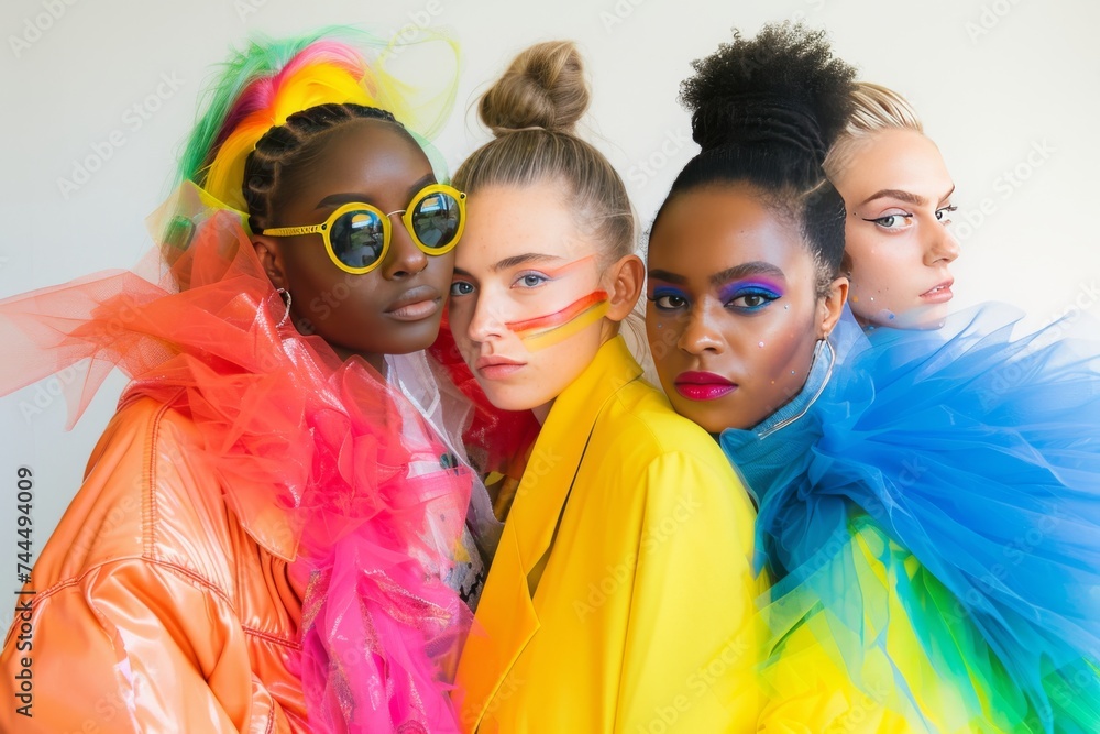 LGBTQ Pride right to freedom of speech. Rainbow serenity colorful volt ...