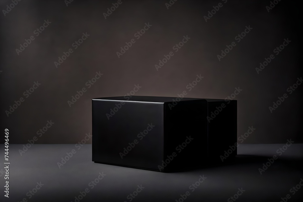 elegant minimalist black box packaging template , product presentation ...