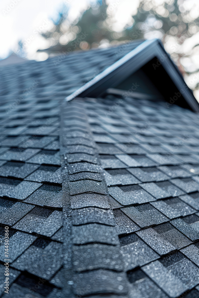 Roof Shingles Close-up. House roof, background with copy space. Tiles ...