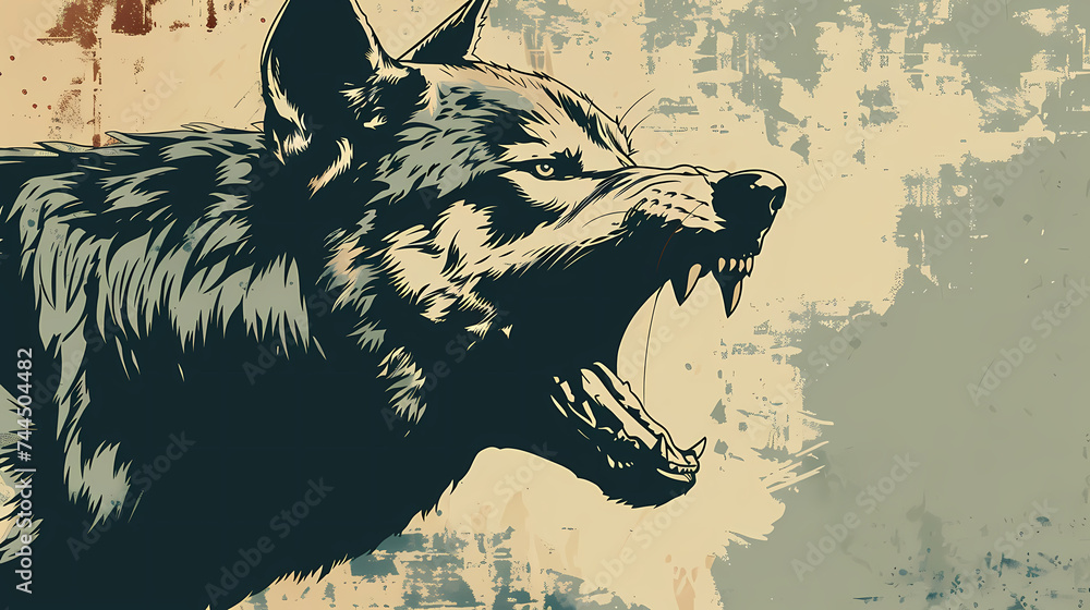 alpha wolf art illustration background Stock Illustration | Adobe Stock