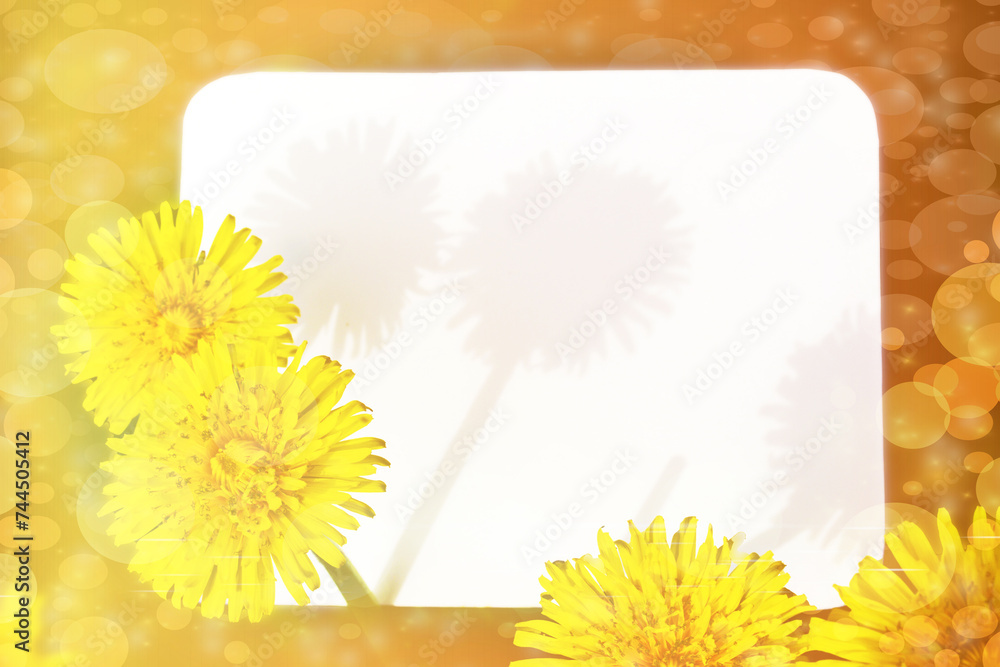 White frame with border and free space for your own text or photo ...