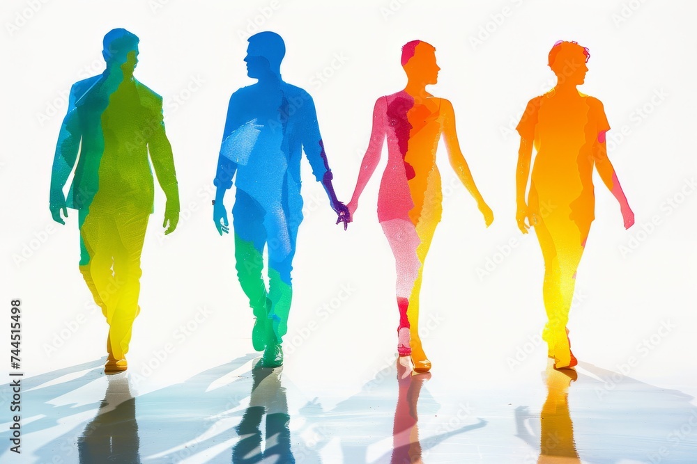 LGBTQ Pride color diversity. Rainbow host colorful digital design ...