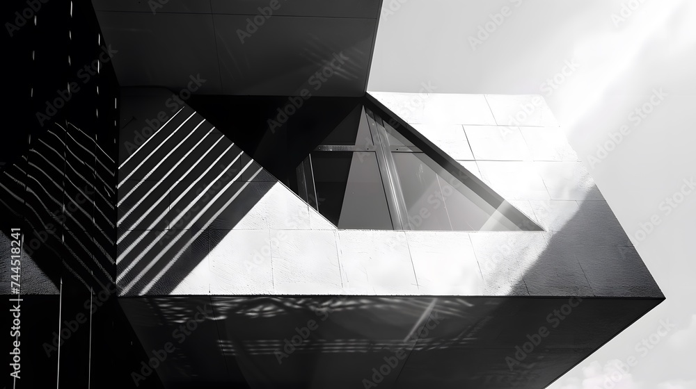 Composition of several photos of visor over building porch facade ...