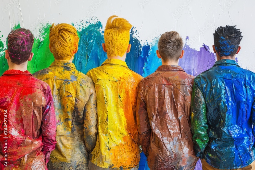 LGBTQ Pride glittering. Rainbow copper red colorful dilation diversity ...