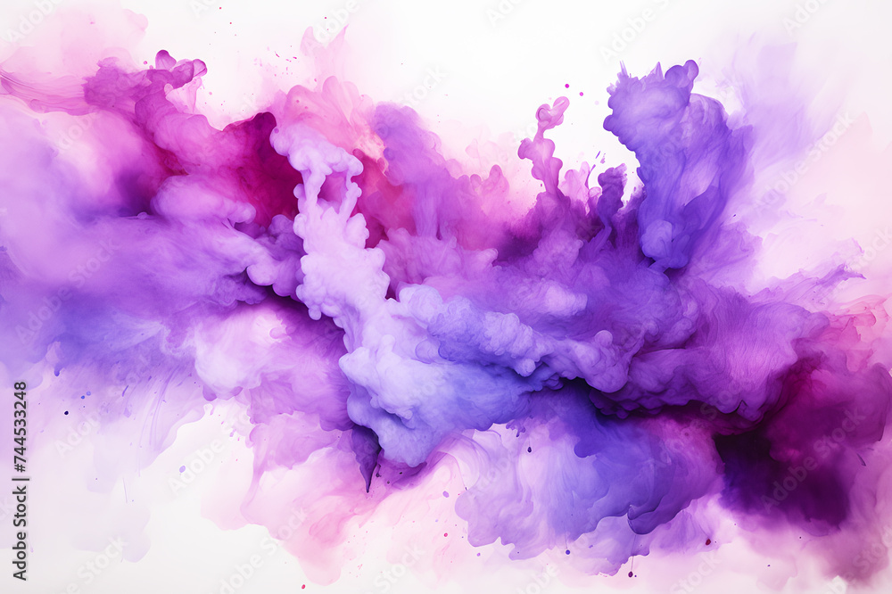 Background Abstract Textured. Explosion of colored powder light purple ...