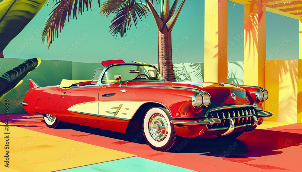 A modern reinterpretation of classic pop art scenes rendered in high ...