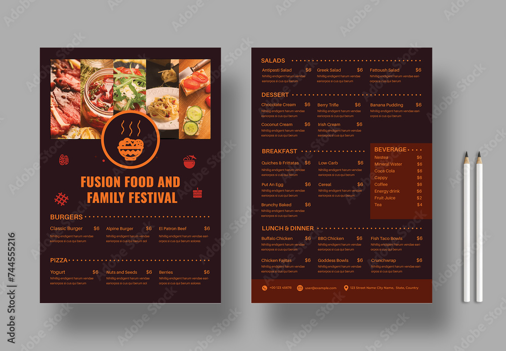 Food Menu Template Stock Template | Adobe Stock